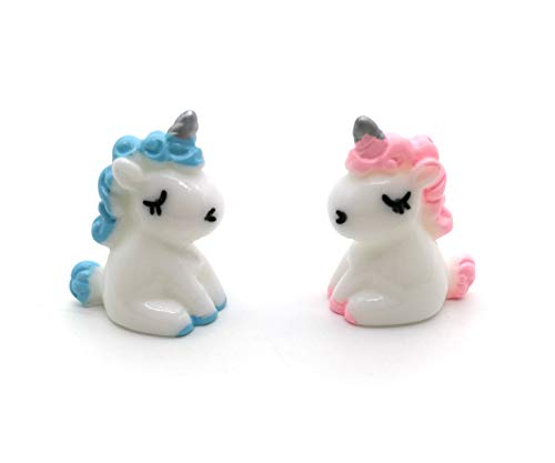 Exasinine 20 Pcs Micro Unicorn Miniature Figurines Fairy Garden Miniature Moss Landscape DIY Terrarium Crafts Ornament Accessories for Home Décor