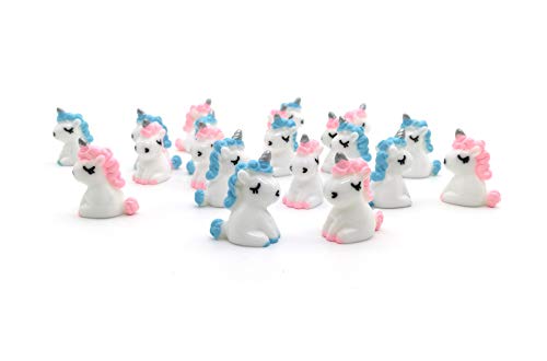 Exasinine 20 Pcs Micro Unicorn Miniature Figurines Fairy Garden Miniature Moss Landscape DIY Terrarium Crafts Ornament Accessories for Home Décor