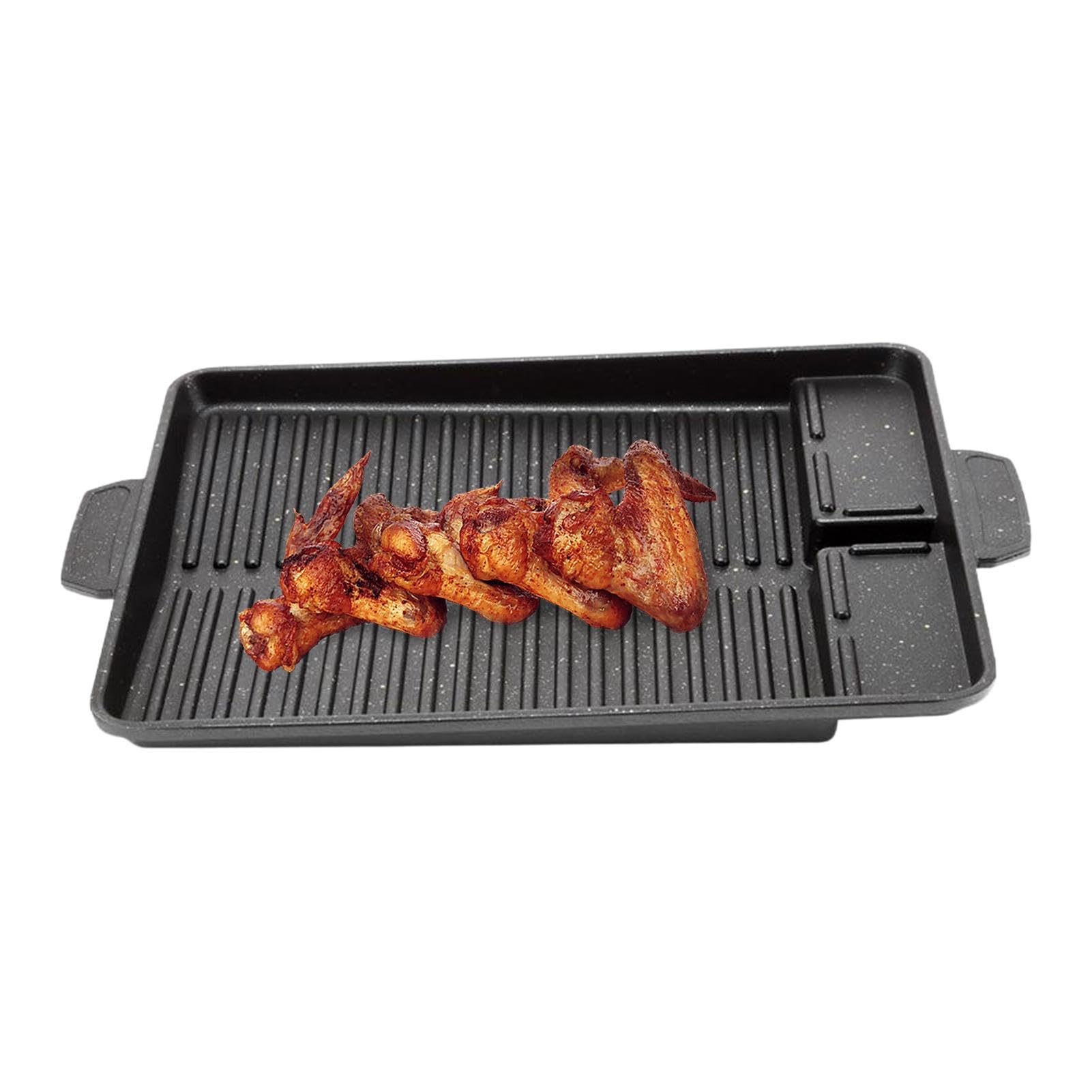 Nonstick Grill Pan, Round Skillet Grill Pan, Nonstick Cooking Skillet, Easy Clean Nonstick Surface, Grill And Griddle Combo, Kitchen Grilling Accessory, Nonstick Stove Top Grill Pan For Meats, Fish