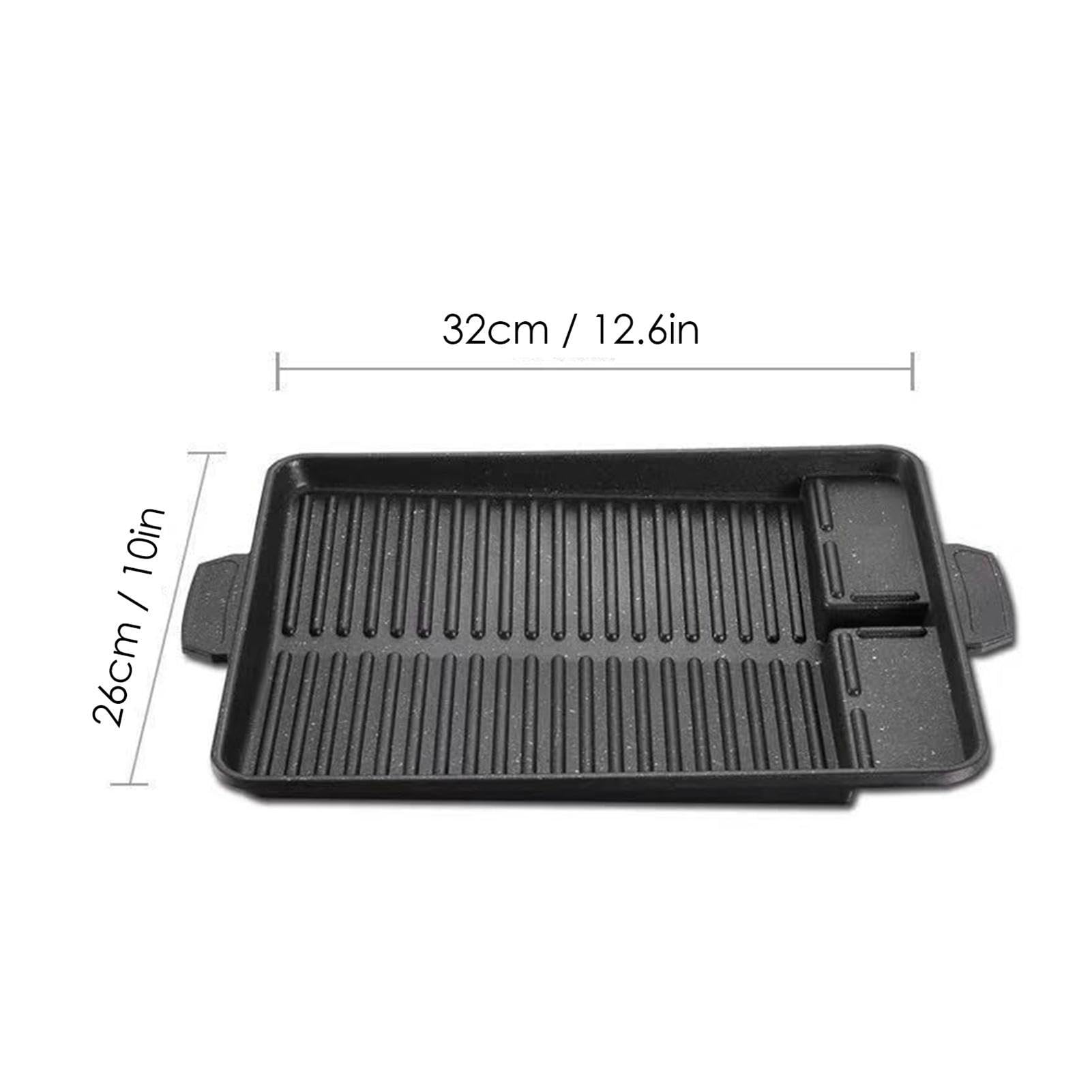 Nonstick Grill Pan, Round Skillet Grill Pan, Nonstick Cooking Skillet, Easy Clean Nonstick Surface, Grill And Griddle Combo, Kitchen Grilling Accessory, Nonstick Stove Top Grill Pan For Meats, Fish