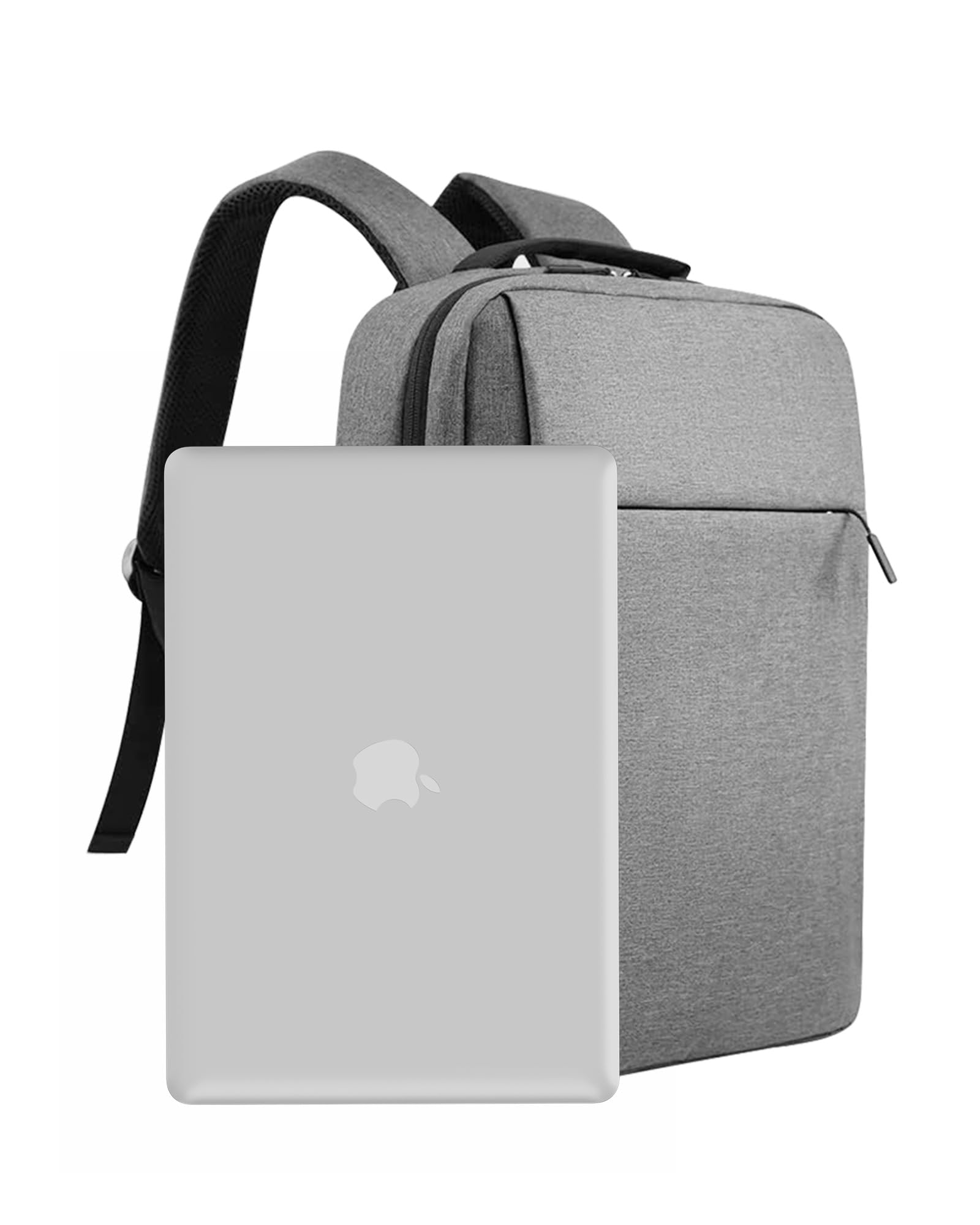 SUOKOMR Laptop Backpack for Men,Business Slim Backpack with USB Charger Lightweight Durable Travel Backpacks Mens Backpacks Water Resistant Laptop Bag for Work Office College(Grey)