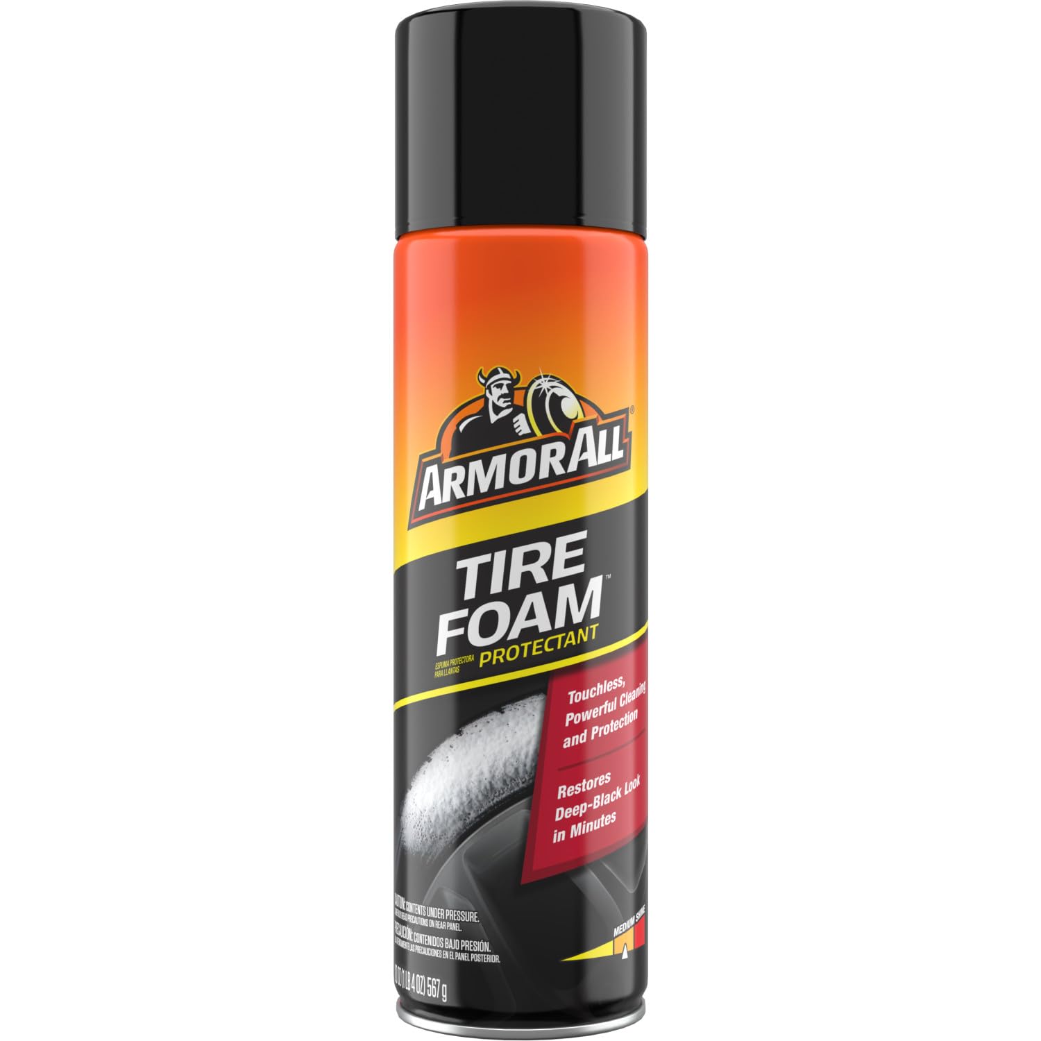 Tire Foam by Armor All, Tire Cleaner Spray for Cars, Trucks, Motorcycles, 20 Oz Each