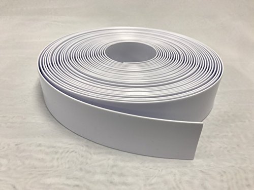 2" Wide Vinyl Strap for Patio Pool Lawn Garden Furniture 20' Roll_ Make Your Own Replacement Straps. Plus - 20 Free Fasteners! (201 White)