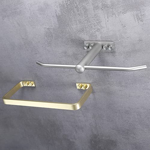 LUCEAE Towel Rails Hand Towel Bar Rack, Bathroom Towel Holder, Bathroom Hotel/Home Bathroom Storage Towel Rack, Robe Towel Holder Rail Bar, Wall Mounted Zinc Alloy Kitchen Towel Bar Hook Bathroom Acce