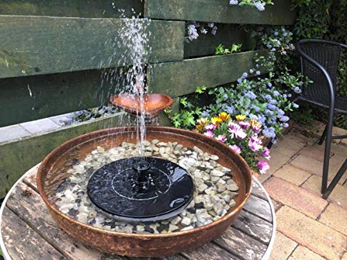 Solatec Solar Fountain, Solar Powered Bird Bath Fountain Pump 1.4W Solar Panel Kit Water Pump,Outdoor Watering Submersible Pump for Pond, Pool, Garden, Fish Tank, Aquarium