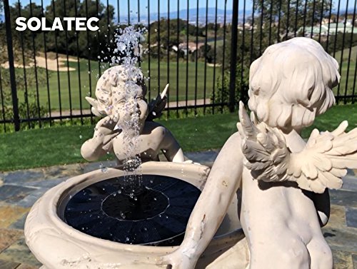 Solatec Solar Fountain, Solar Powered Bird Bath Fountain Pump 1.4W Solar Panel Kit Water Pump,Outdoor Watering Submersible Pump for Pond, Pool, Garden, Fish Tank, Aquarium