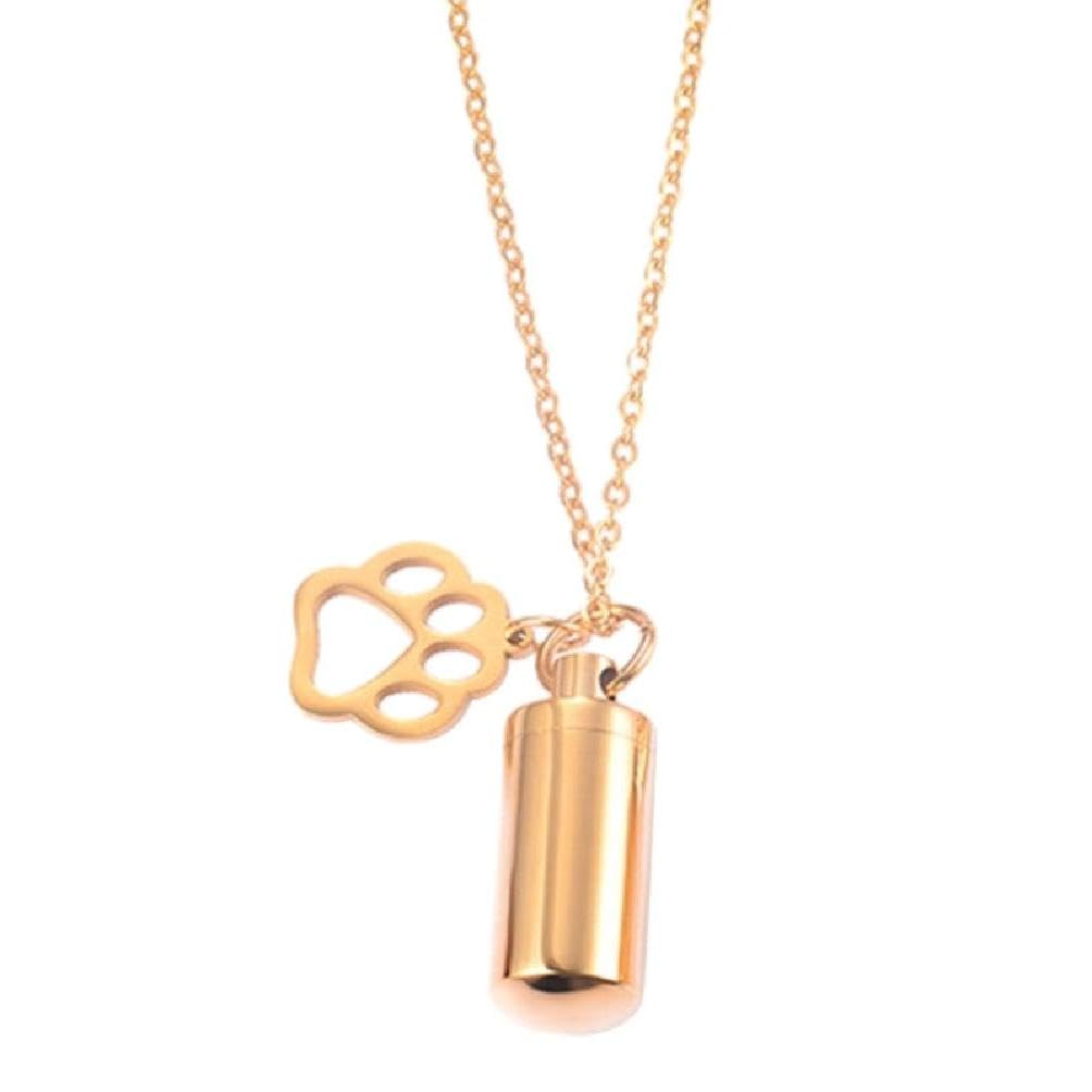 Lerpwige Stainless Steel Pet Urns Holder Necklace for Dogs Cats Pet Memorial NecklaceKeepsake Loss Pet Memory Urn Holder Jewelry Stainless Steel Pet Urn Necklace Cremation Jewelry for Pets