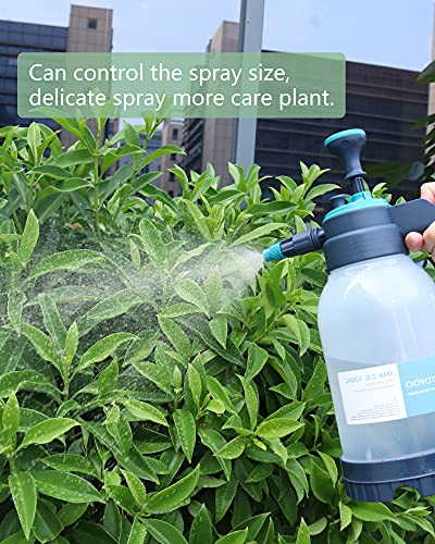 0.5 Gallon Hand Pump Sprayer, Hand Held Garden Sprayer, Water Spray Unit with Adjustable Nozzle and Extra Extended Spray