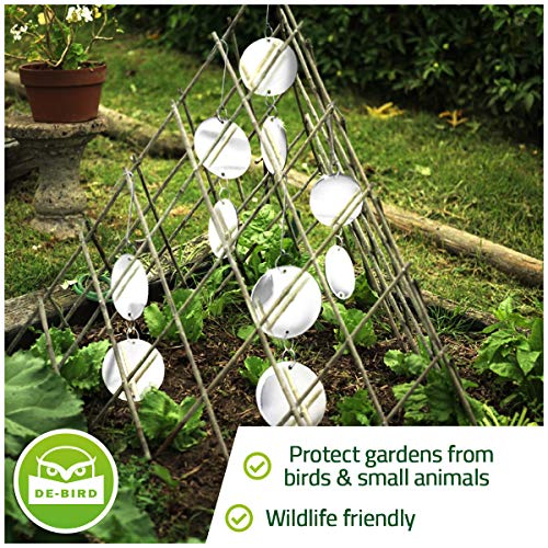 De-Bird: Repellent Disks - Bird Proof Your House & Garden with Hanging Bird Deterrent Reflectors -8 Pack Set