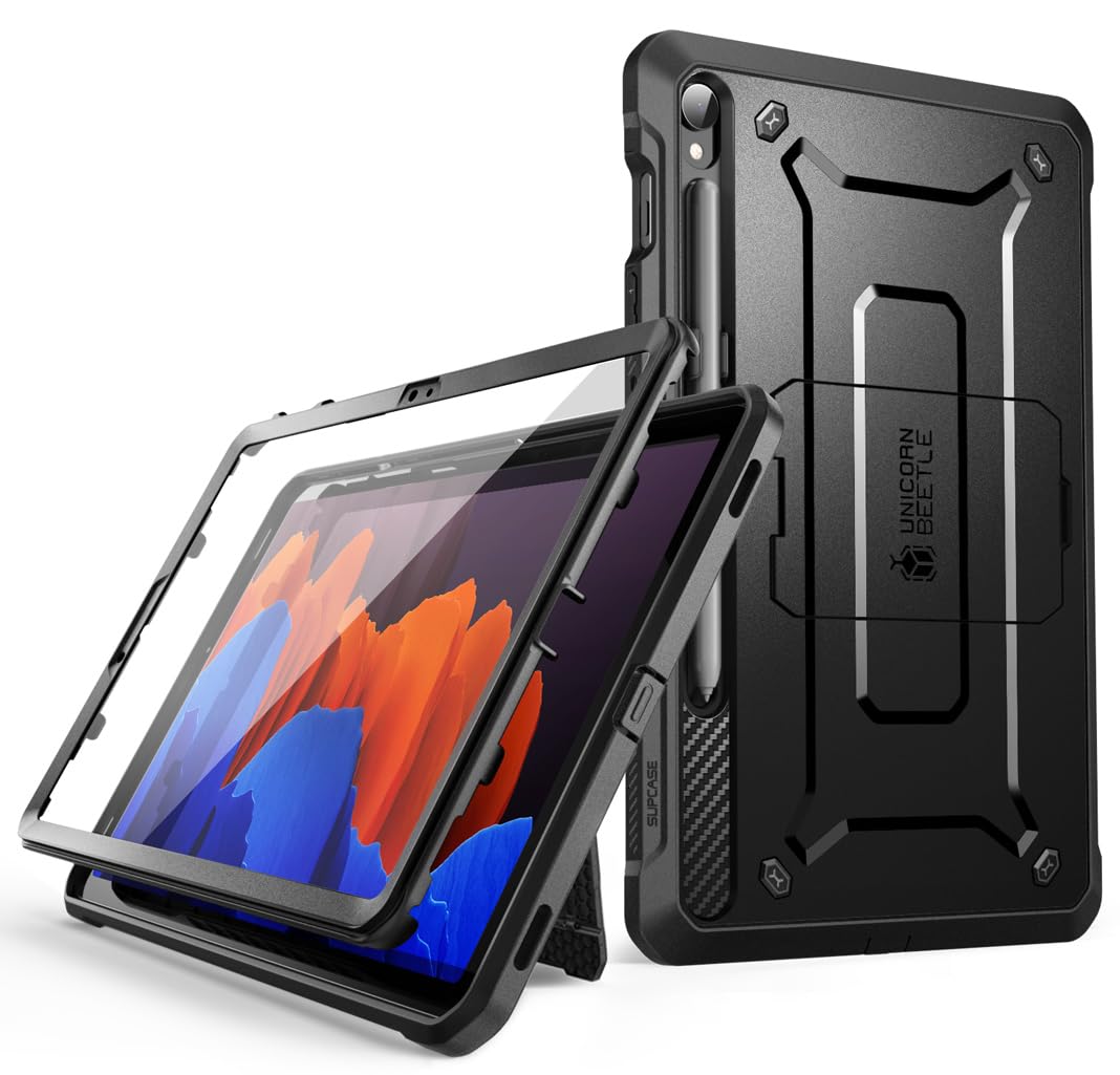 SUPCASE for Samsung Galaxy Tab S9 11 inch Case with Stand (Unicorn Beetle Pro), [Built-in Screen Protector & S Pen Holder] Full-Body Heavy Duty Rugged Tablet Cover for Galaxy Tab S9 11'', Black