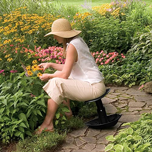 Vertex Garden Rocker Seat with Cushion Foam | Height Adjustable Rocking Stool for Gardening | Project Workseat | Made in USA | Model GB1221-S