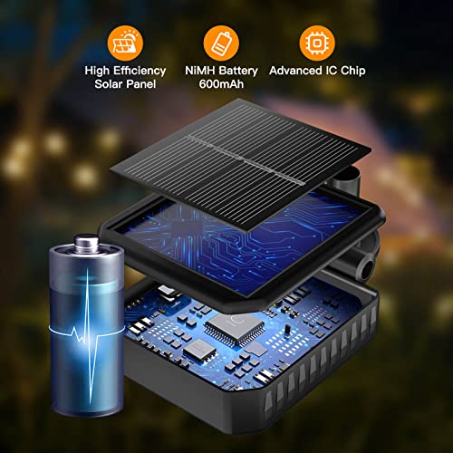 CRILEAL 8LED Solar Powered Firefly Lights,Solar Lights Outdoor Waterproof,Starburst Swaying Solar Firefly Lights, Firefly Garden Lights for Path Landscape Outdoor Decorative Lights White Warm 4Pack