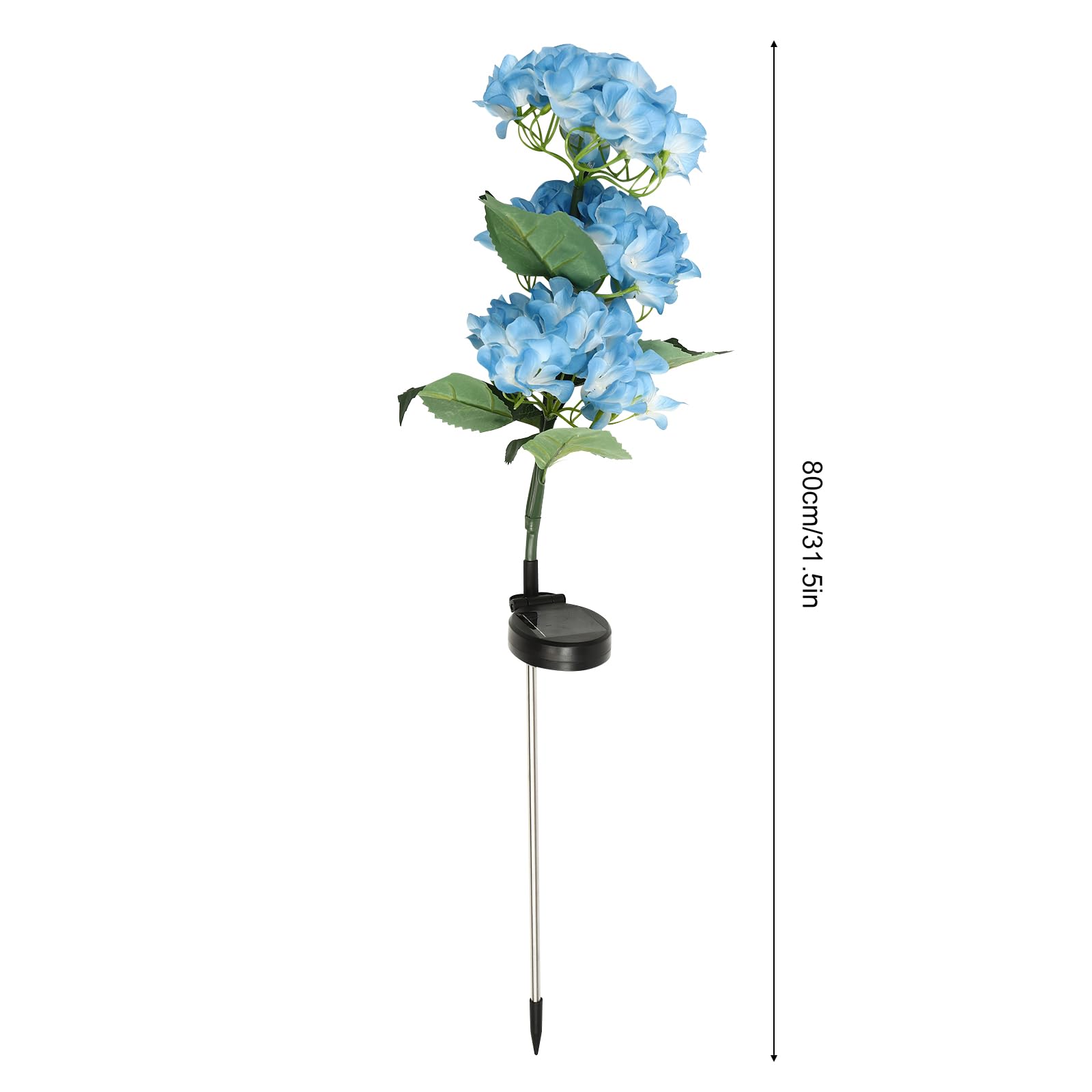 LyeXD Solar Garden Lights Outdoor Waterproof, 3 Head Hydrangea Decorative Lights Floor Mount LED Solar Flower Lights w/Ground Insertion, Outdoor Solar Lights for Yard Garden,Parks,Rooftops,Blue