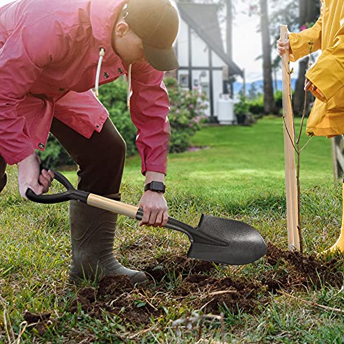 Shovel for Digging,Small Round Shovel with an Overall Length of 28 Inches,Kids Beach Shovel with D-Handel,Mini Garden Shovel ,Car Snow Shovel
