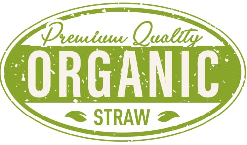 Organic Garden Straw (10lb) | Blue Mountain Hay | Straw Mulch for Raised Bed Gardens, Yard Landscaping, New Lawn Grass Seed Plantings, Tomato & Vegetable Compost & Fertilizer | Covers up to 150 sq ft