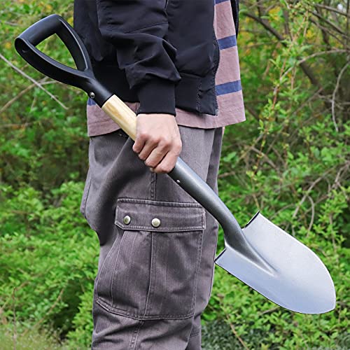 Shovel for Digging,Small Round Shovel with an Overall Length of 28 Inches,Kids Beach Shovel with D-Handel,Mini Garden Shovel ,Car Snow Shovel