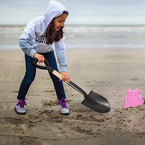 Shovel for Digging,Small Round Shovel with an Overall Length of 28 Inches,Kids Beach Shovel with D-Handel,Mini Garden Shovel ,Car Snow Shovel
