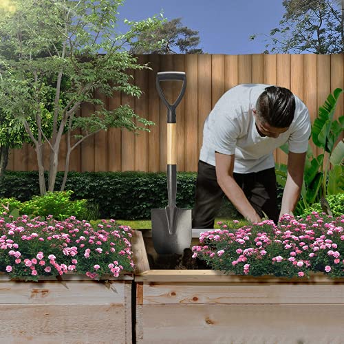 Shovel for Digging,Small Round Shovel with an Overall Length of 28 Inches,Kids Beach Shovel with D-Handel,Mini Garden Shovel ,Car Snow Shovel