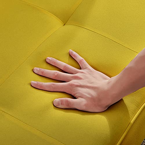 YUNLife&Home 3 in1 Upholstered Convertible Futon Sofa Bed,Adjustable Loveseat Sleeper Sofá Daybed,Compact Foldable Recliner,Comfy 2 Seaters,Reversible Love Seat Couch Sofabed,600lb Capacity