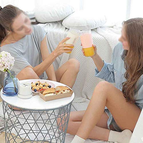 Mini Juicer Electric USB Smoothie Blender Fruit Fast Food Processor Portable Blender Electric Juicer (Color : Blue) (White)