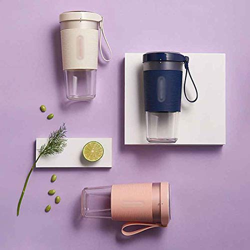 Mini Juicer Electric USB Smoothie Blender Fruit Fast Food Processor Portable Blender Electric Juicer (Color : Blue) (White)