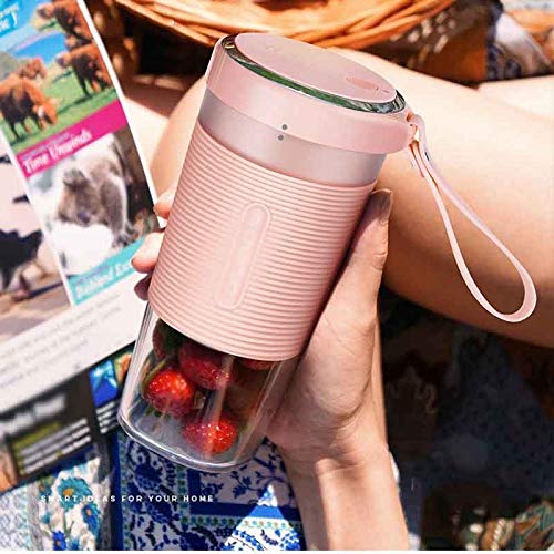 Mini Juicer Electric USB Smoothie Blender Fruit Fast Food Processor Portable Blender Electric Juicer (Color : Blue) (White)