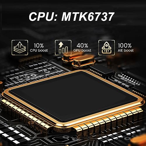 PUSOKEI Unlocked Cell Phone, 4G Mobile Phone, Android12 Smartphone, 6.1 IPS HD Screen, 4GB RAM 64GB ROM, Dual Camera 32MP+8MP, 5G WiFi, Dual SIM, Face Recognition, 4000mAh Battery (Gold)