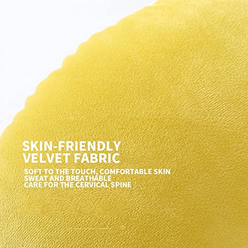 VENYAA Camping Pillow Neck Supporter Headrest PP Cotton Office Travel Portable with Arm Rest Home Seat Cushion School Airplane Nap Pillow (Color : Yellow)