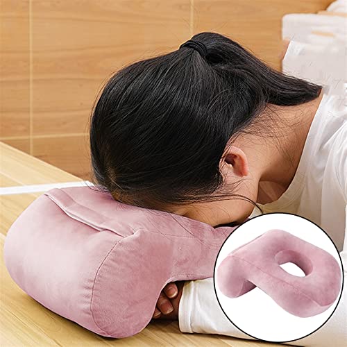 VENYAA Camping Pillow Neck Supporter Headrest PP Cotton Office Travel Portable with Arm Rest Home Seat Cushion School Airplane Nap Pillow (Color : Yellow)
