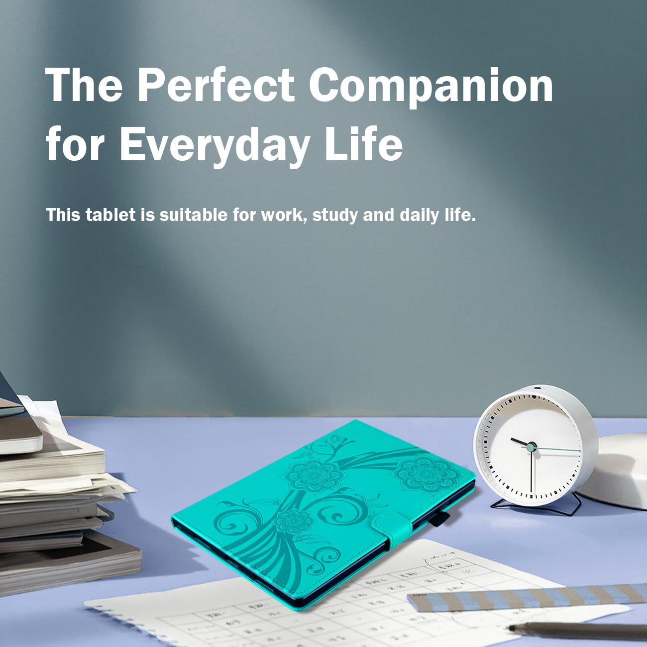 Kitzomi for Lenovo Tab P11 Pro 2nd Gen Case 2022 (TB-132FU/138FC) with PU Leather Folio and Kickstand+Card Holder, Auto Sleep/Wake with Cover for Lenovo Tab P11 Pro 11.2 Inch (2nd Gen),Turquoise