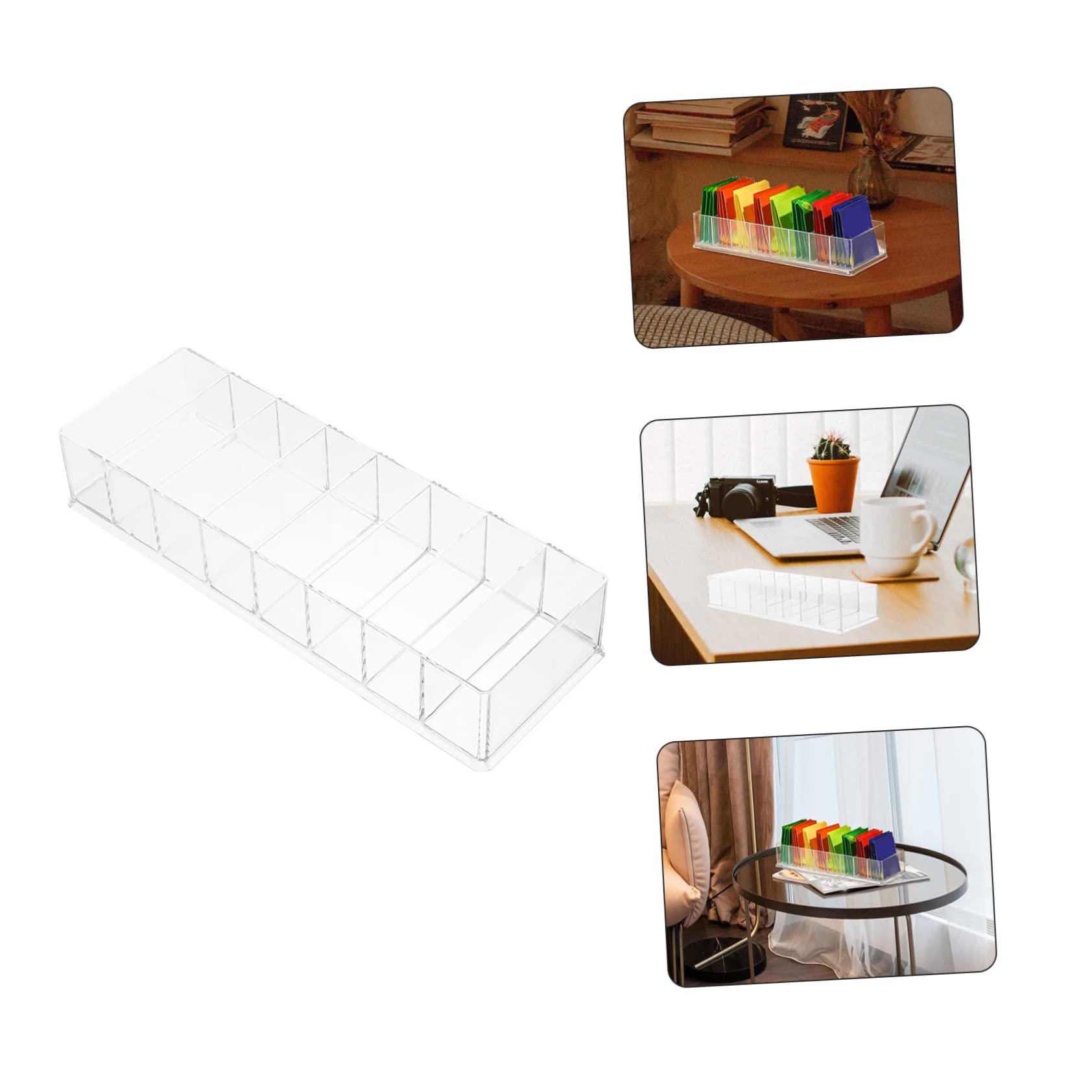 RORPOIR Tea Bag Organizer for Tea Bags Multi-grid Storage Box View Sturdy Plastic Tea Accessory for Household Coffee Organizer