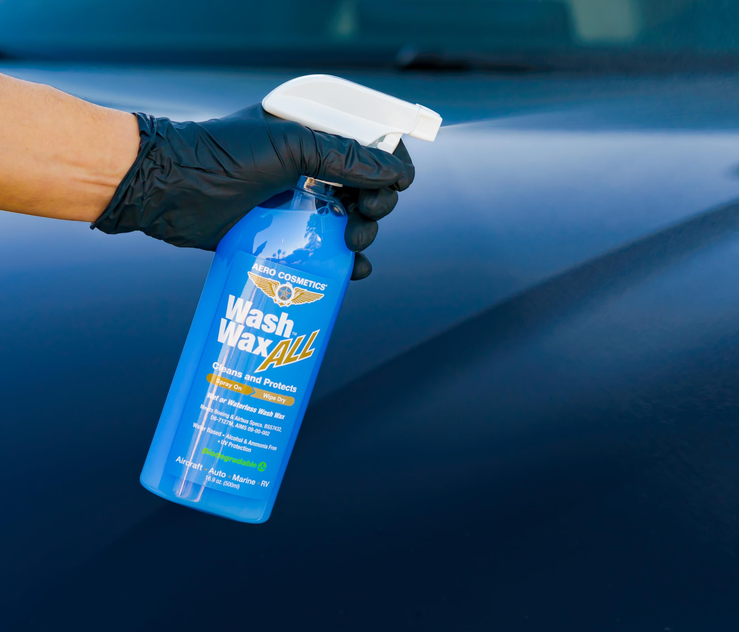 Wet or Waterless Car Wash Wax 128 fl. oz. Aircraft Quality for your Car, RV, Boat, Motorcycle Anywhere, Anytime, Home, Office, School, Garage, Parking Lots.