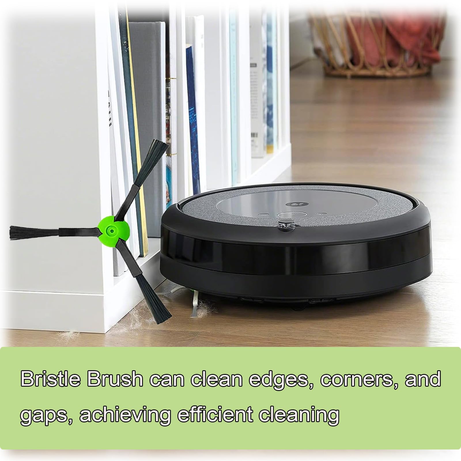 Dhoua 10 Packs Replacement Side Brushes Compatible with iRobot Roomba e, i, & j Series E5, E6, i1, i1+, i3, i3+, i4, i4+, i6, i6+, i7, i7+, i8, i8+, j7, j7+ Plus, Combo j7+,Robot Vacuums