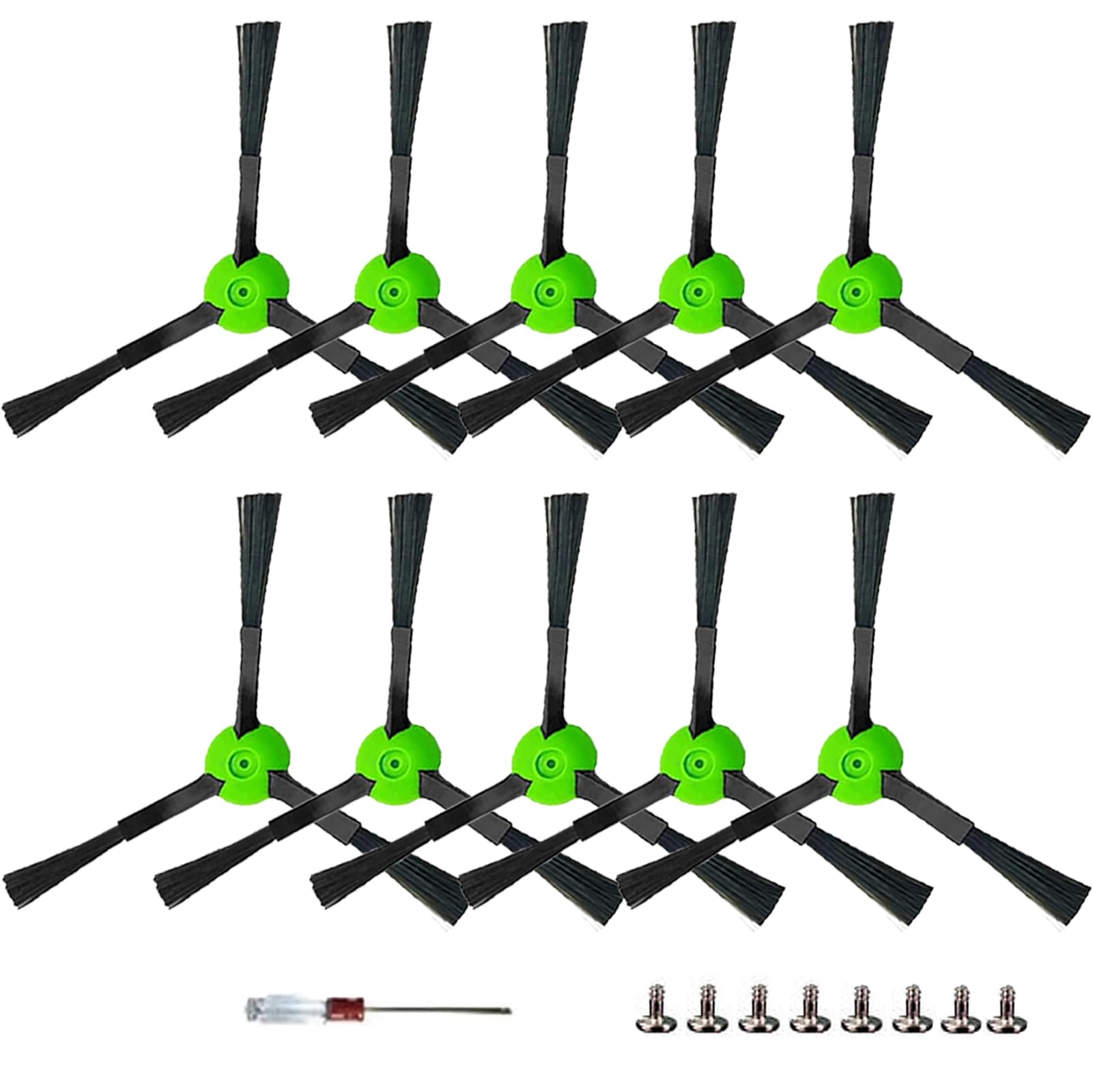 Dhoua 10 Packs Replacement Side Brushes Compatible with iRobot Roomba e, i, & j Series E5, E6, i1, i1+, i3, i3+, i4, i4+, i6, i6+, i7, i7+, i8, i8+, j7, j7+ Plus, Combo j7+，Robot Vacuums