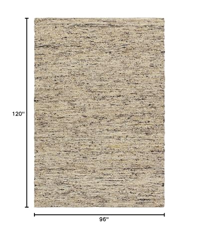 Mark&Day Wool Rugs, 8x10 Uderns Modern Camel Area Rug, Brown Grey Beige Carpet for Living Room, Bedroom or Kitchen (8' x 10')