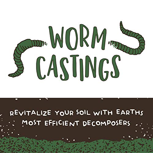 Earth Worm Castings β Organic Red Worm Compost Soil Amendment - .13 Cubic Foot ~6 Lbs - Approximately 1 Gallon - Organic Red Worm Vermiculture and Compost Home, Garden, Greenhouse, and Farm