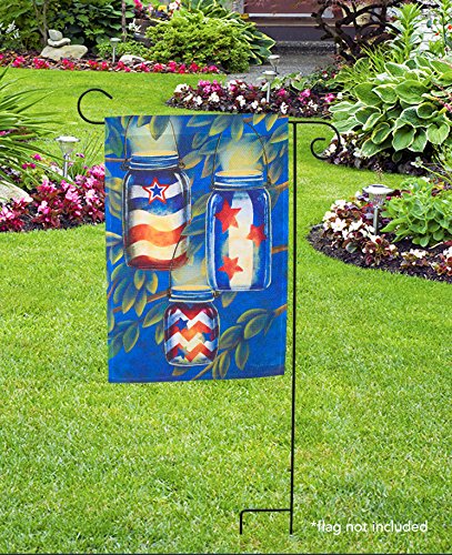 Wrought Iron Black Garden Flag Stand 40"H Briarwood Lane
