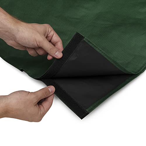 RUAFOX Garden Leaf Tarp With Handles Converts Into Reusable Yard Waste Bag 56.5β L x 56β W - Comes With Claw Garden Gloves