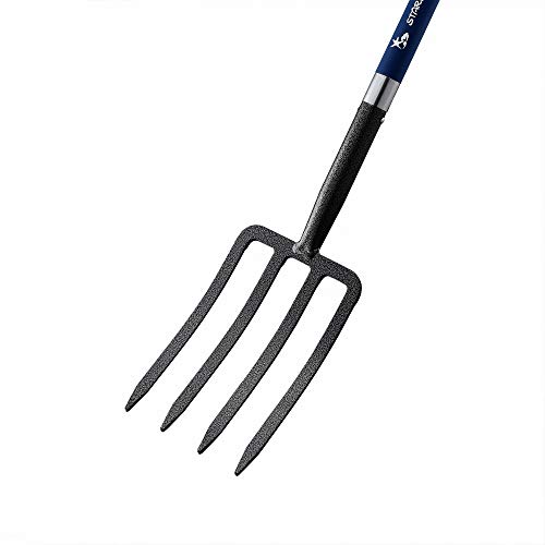 Mujocooker 4-Tine Spading Digging Fork, Garden Digging Spading Fork Forged Steel with D-Grip Handle 41β