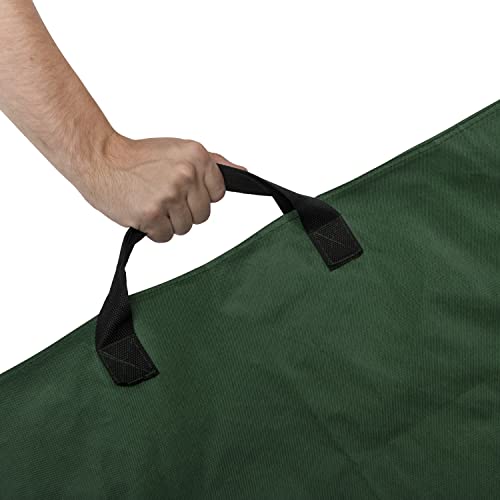RUAFOX Garden Leaf Tarp With Handles Converts Into Reusable Yard Waste Bag 56.5β L x 56β W - Comes With Claw Garden Gloves