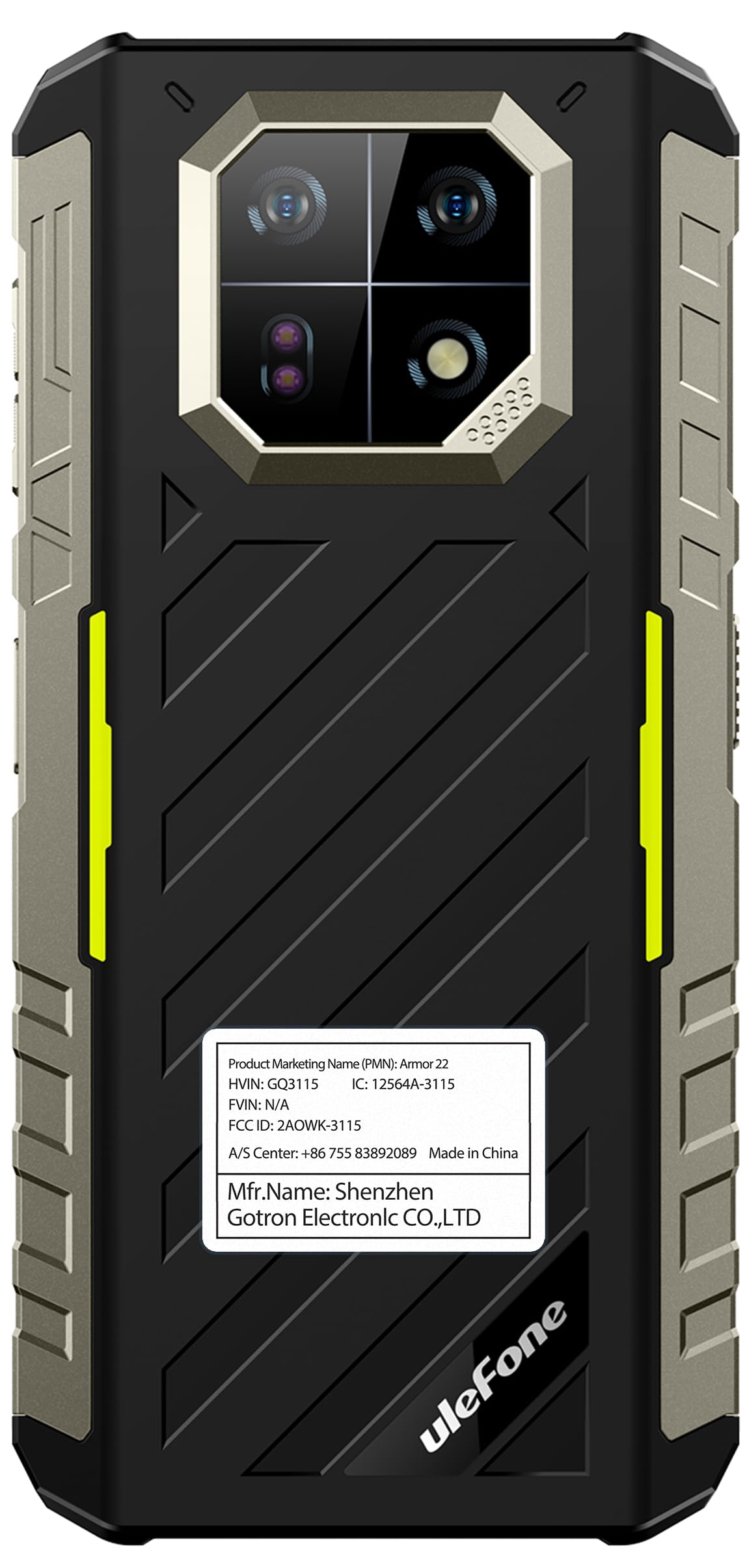 Ulefone Armor 22 Rugged Cell Phones, 16+256GB, 64MP+64MP Dual Cameras, Android 14, 6600mAh, 33W Fast Charging, 3-Card Sot Rugged Smartphone, Face/Fingerprint Unlock, NFC T-Mobile(Green)