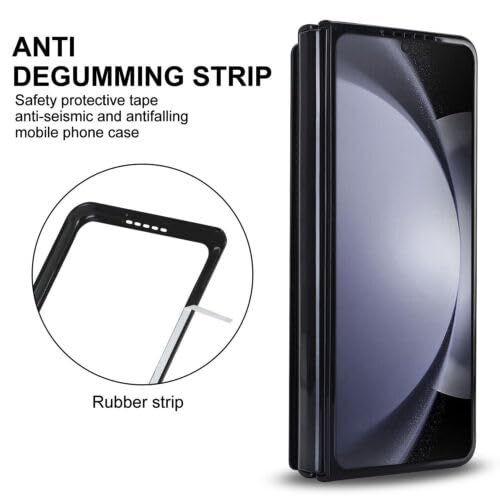 Case for Samsung Galaxy Z Fold 5,Luxury PU Leather Anti-Fall Wallet Card Slot Kickstand Protective Case Cover Compatible with Samsung Galaxy Z Fold 5(White)