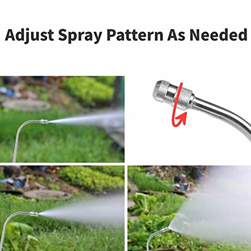 Mist Watering Wand For Hanging Baskets,25 Inch Spray Wand With Adjustable Nozzle, Car Pet Window Cleaning Tool, Great For Watering Seedbeds, Hanging Plants, Deck Plants.(90-degree curved nozzle)