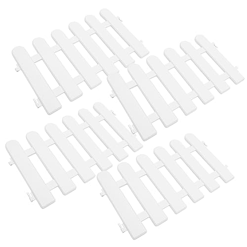 MUSISALY 4pcs The Fence Outdoor Decoration Outdoor Fence Yard Fence for Dogs Garden Edging Border Portable Fence Fencing for Yard Decorative Fences Round Head Campus White Plastic Edge