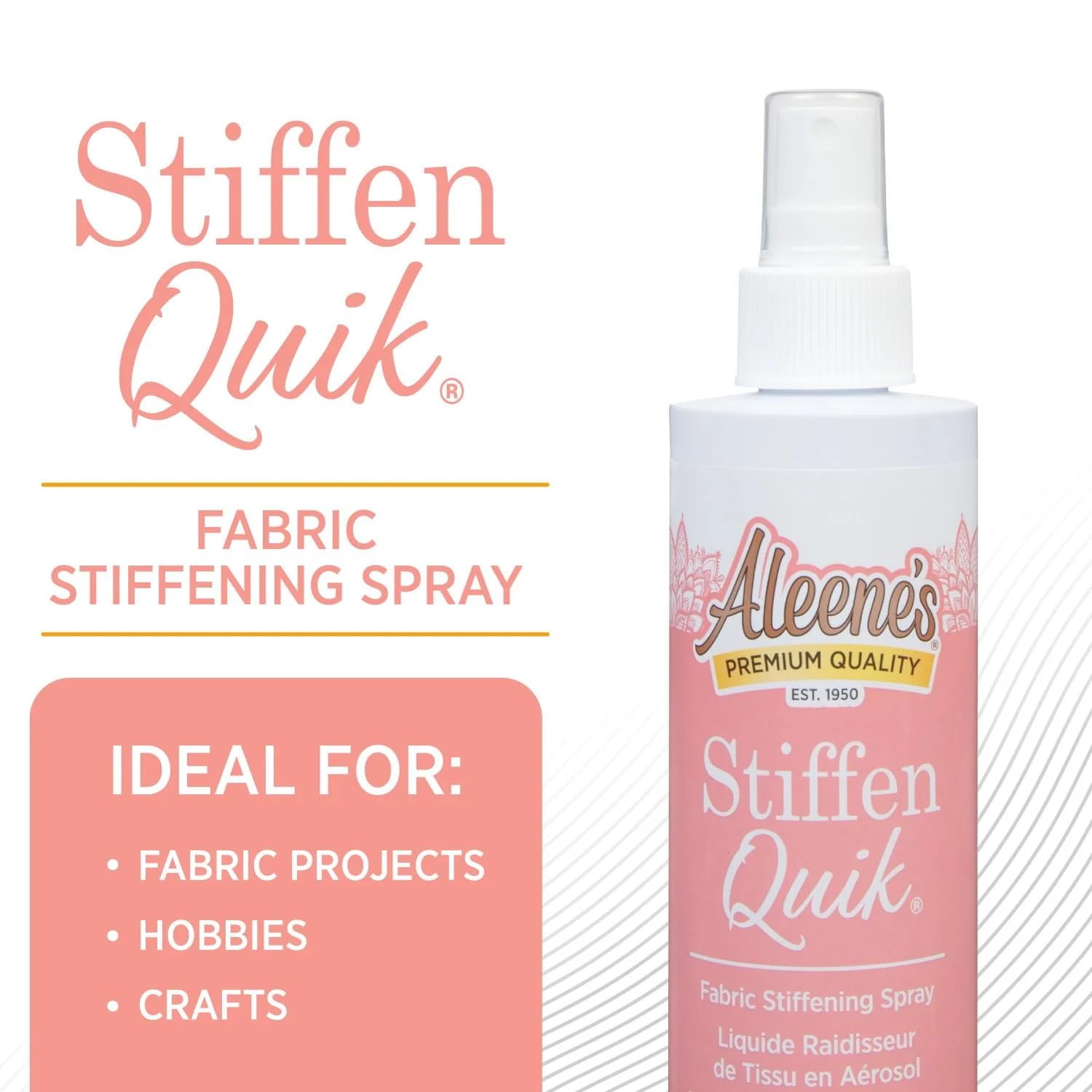 Aleene's 15581 Stiffen-Quick Fabric Stiffening Spray 8oz,Original Version