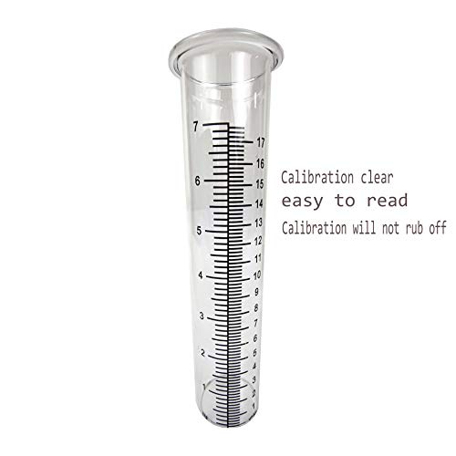 JOYBee 7inch Garden Glass Rain Gauge Replacement Tubes for Yard Garden Outdoor(Pack of 2)