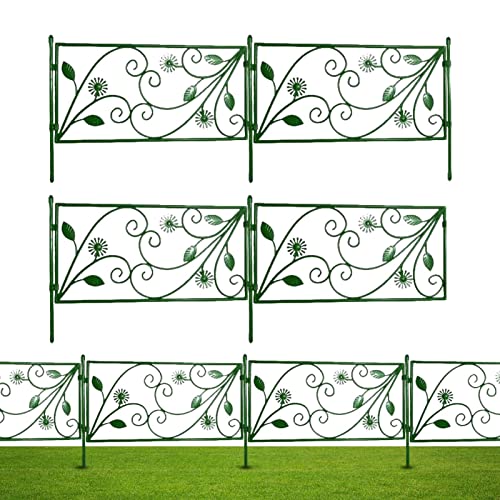 Garden Fence Panels, Rustproof Decorative Panel Barrier, Small No Dig Garden Fencing, Garden Border for Yard Landscape Outdoor Decor