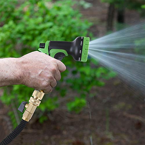 HQMPC Male Garden Hose Quick Connect Solid Brass Quick Connector Garden Hose Fitting Water Hose Connectors 3/4 inch GHT (4 Female+ 4Male)