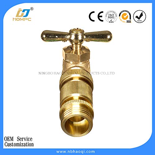 HQMPC Male Garden Hose Quick Connect Solid Brass Quick Connector Garden Hose Fitting Water Hose Connectors 3/4 inch GHT (4 Female+ 4Male)