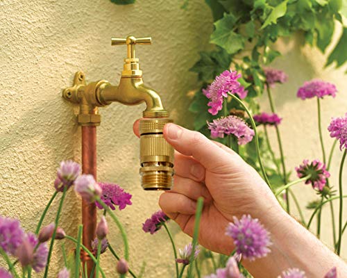 HQMPC Male Garden Hose Quick Connect Solid Brass Quick Connector Garden Hose Fitting Water Hose Connectors 3/4 inch GHT (4 Female+ 4Male)